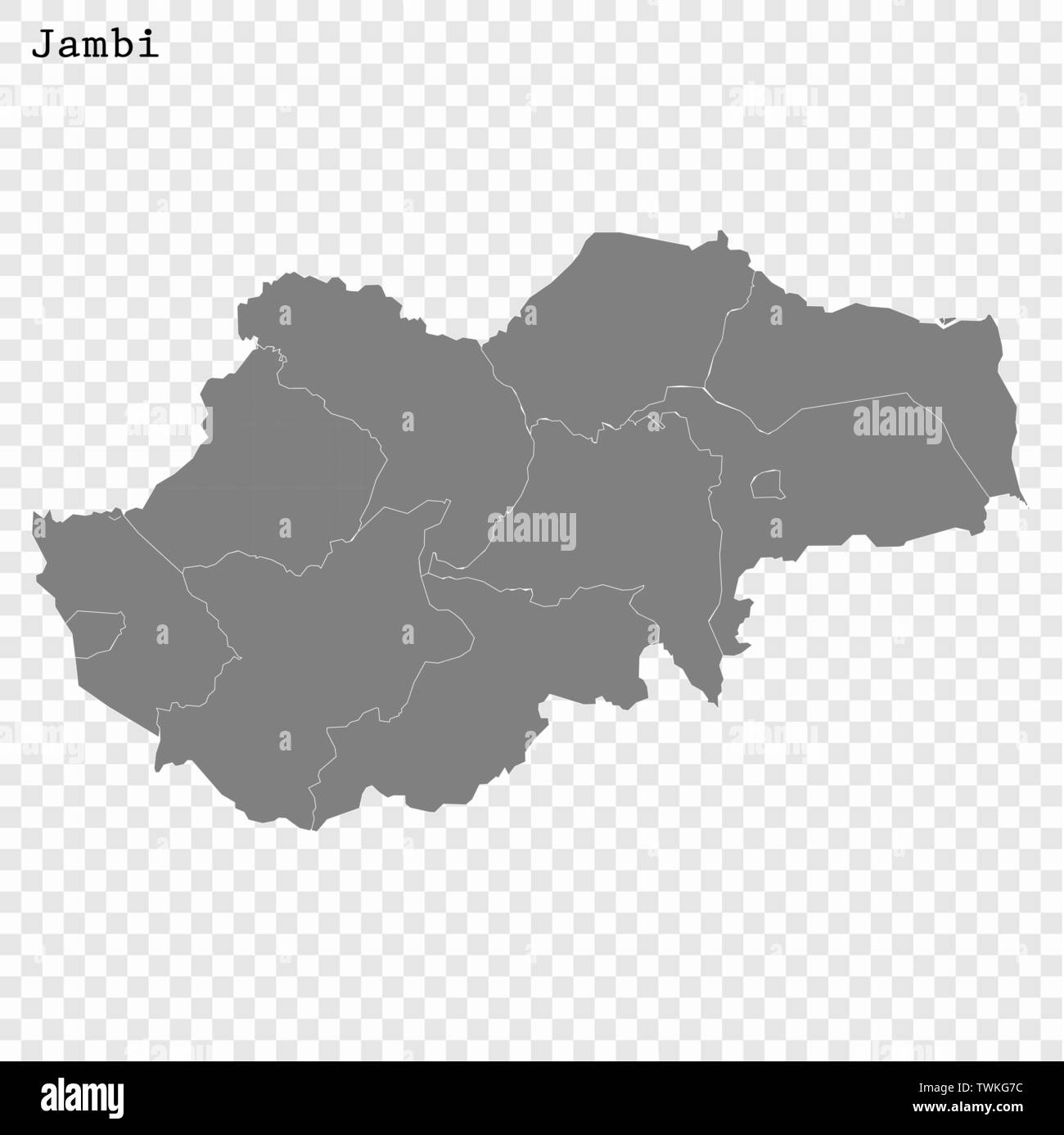 Jambi vector outline map hi-res stock photography and images - Alamy