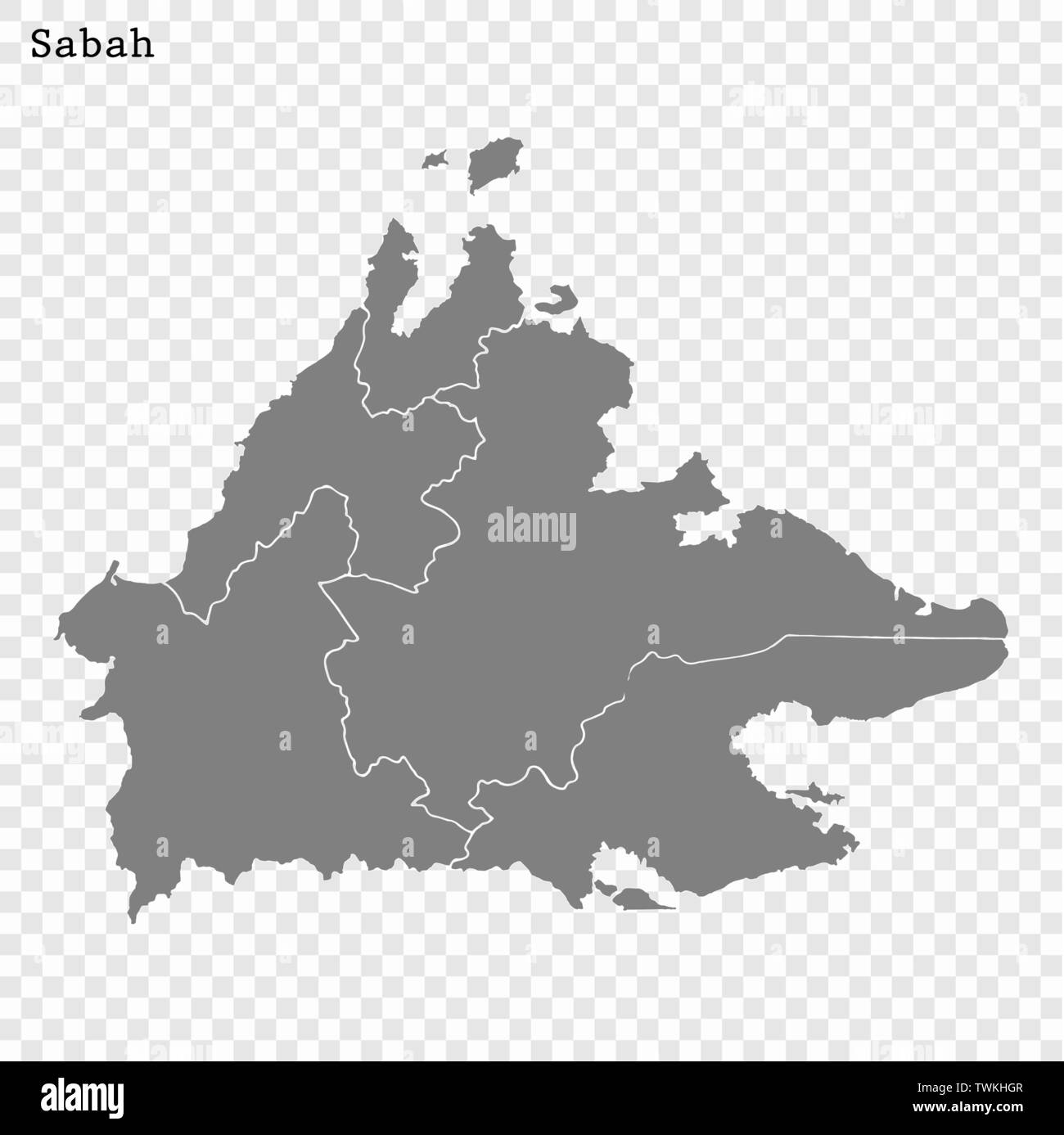Sabah map hi-res stock photography and images - Alamy