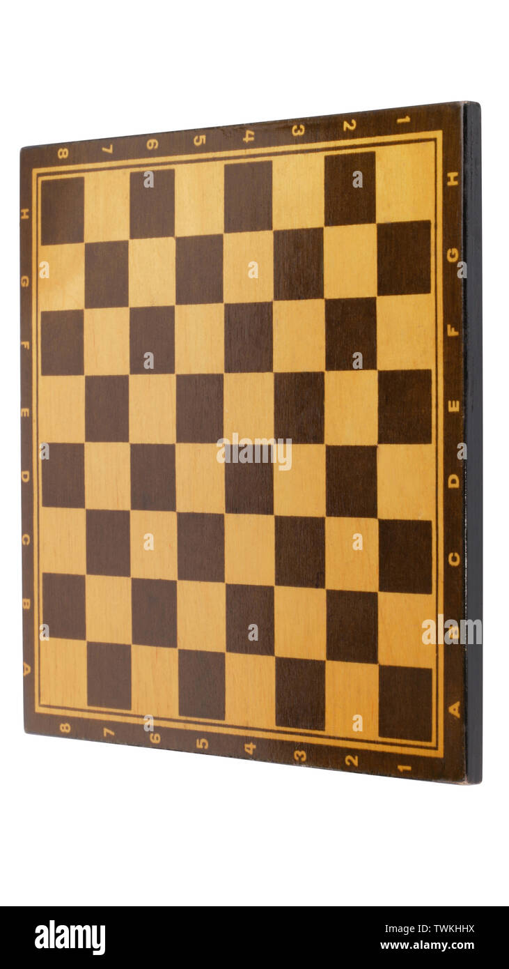 wooden empty chessboard isolated Stock Photo - Alamy