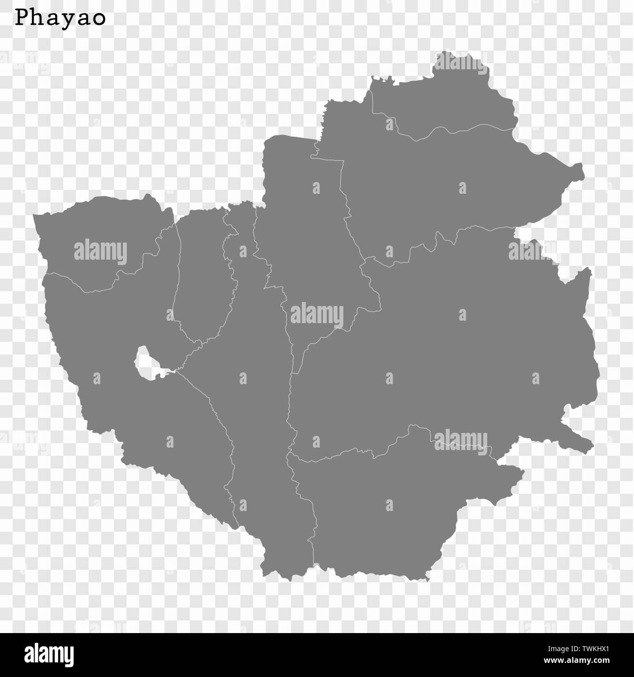 Phayao vector outline map Stock Vector Images - Alamy