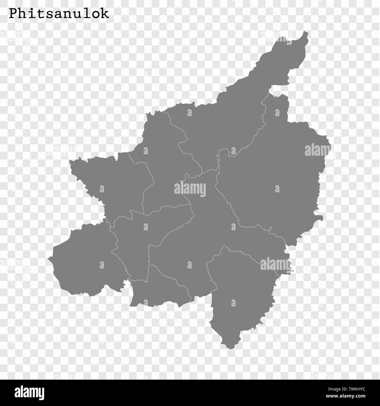 Phitsanulok vector map hi-res stock photography and images - Alamy