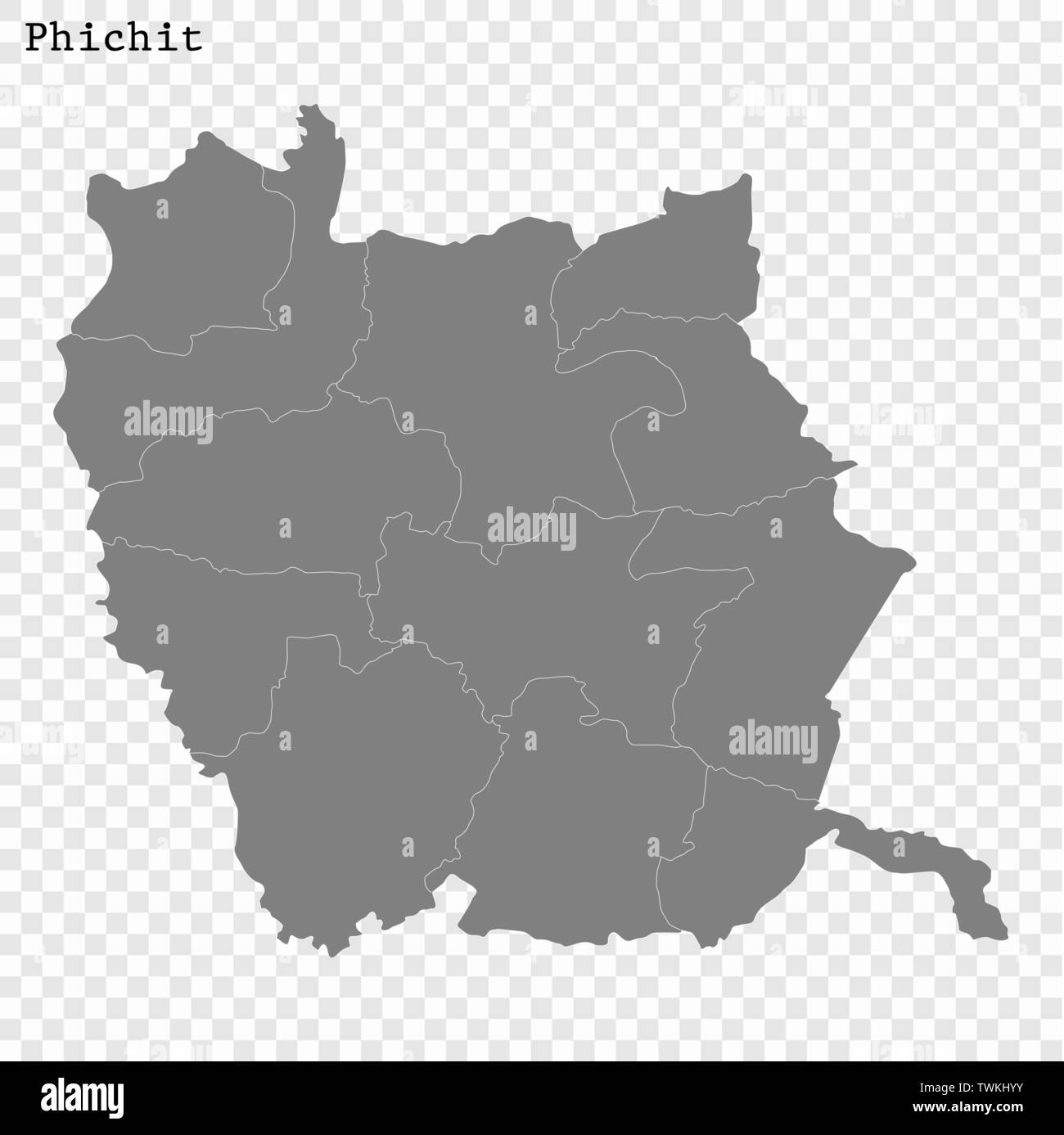 Phichit vector map Black and White Stock Photos & Images - Alamy