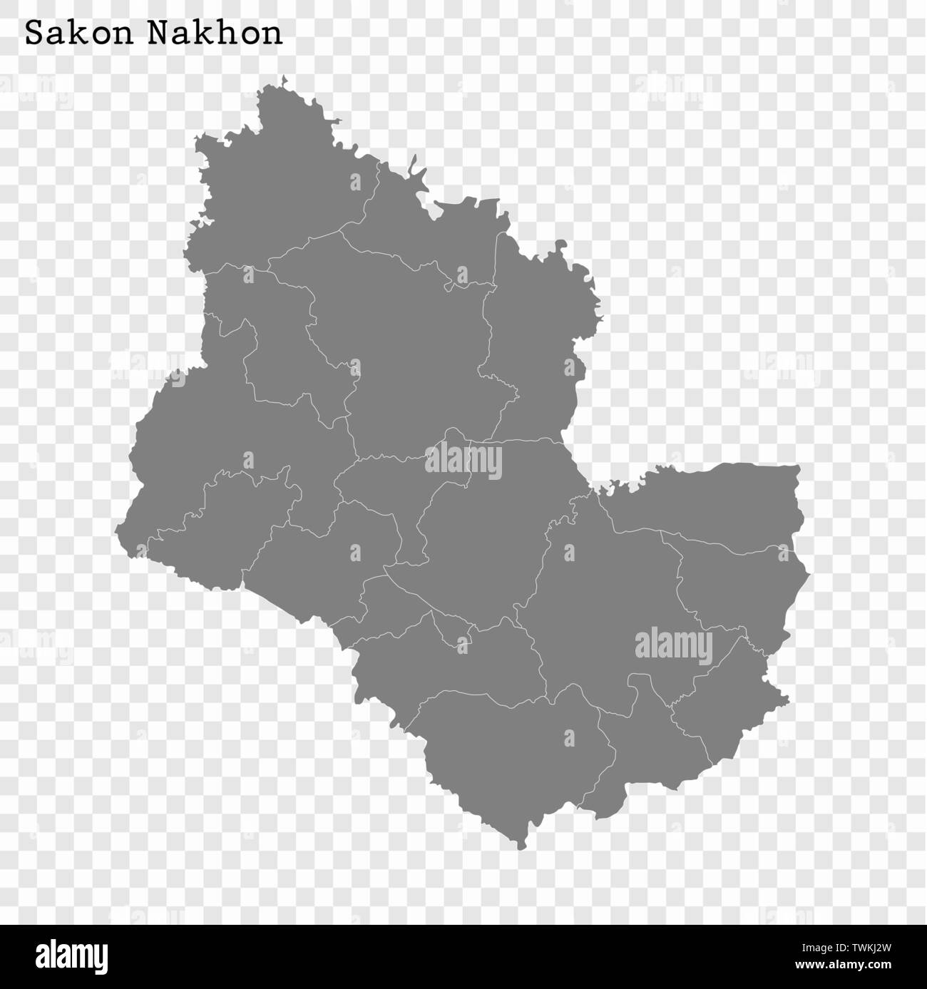 Vector map of sakon nakhon hi-res stock photography and images - Alamy