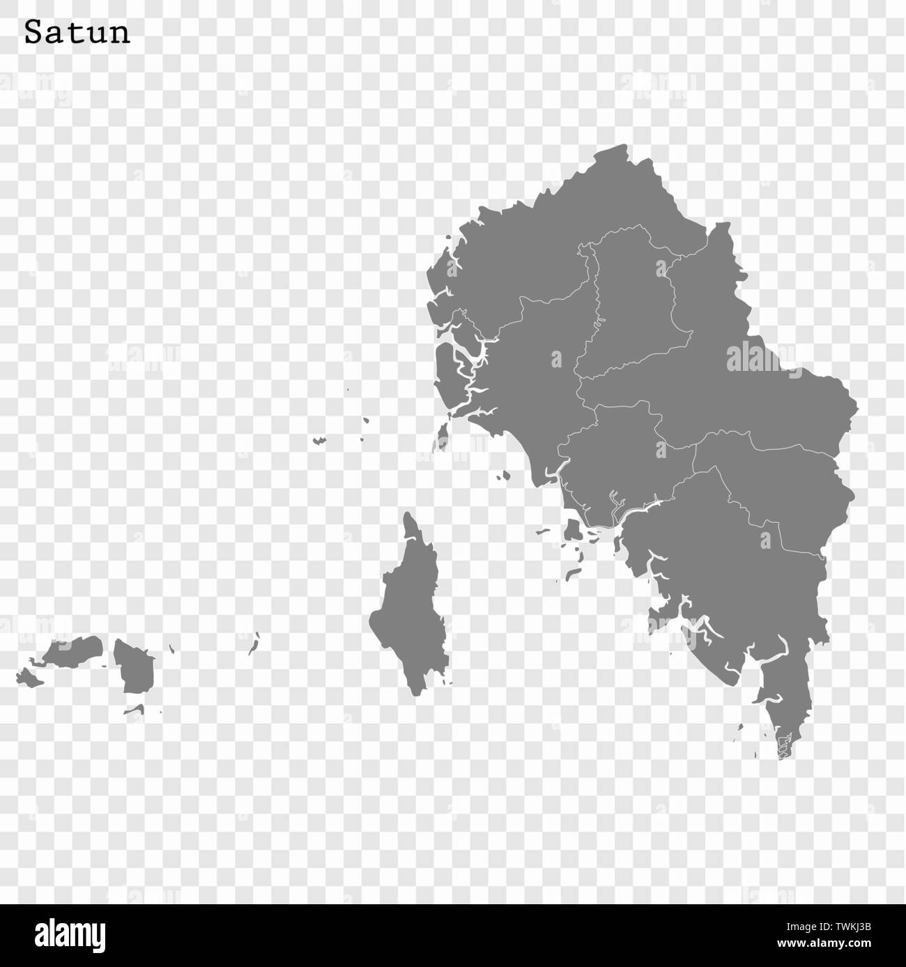 Satun map vector hi-res stock photography and images - Alamy