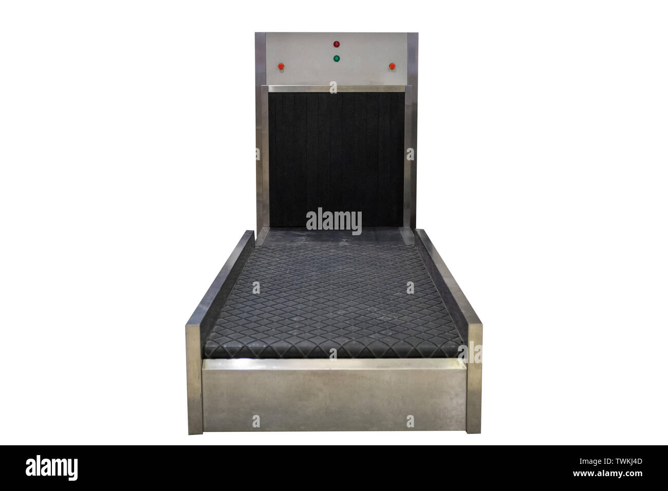 Luggage x-ray scanner conveyor belt of security at immigration ...