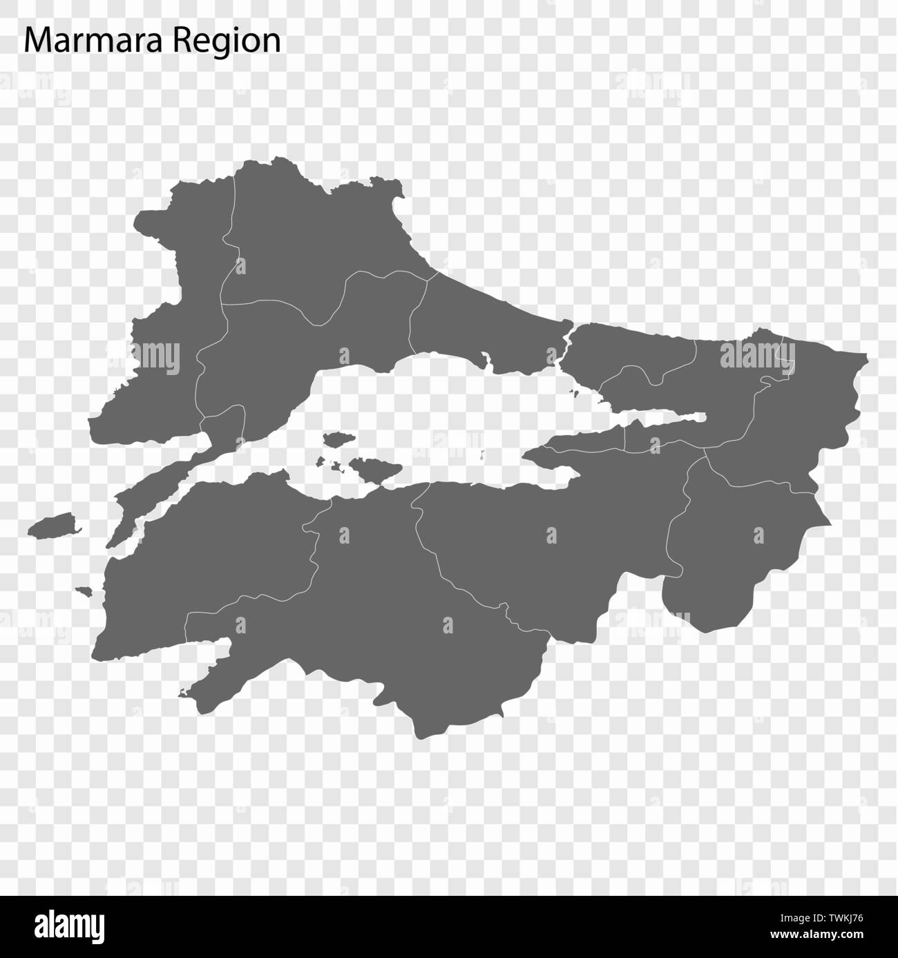 Marmara region map Stock Vector Images - Alamy