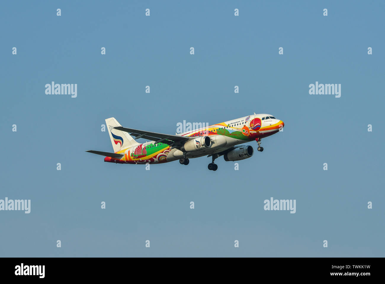 Bangkok, Thailand - Apr 23, 2018. Bangkok Airways HS-PGU (Airbus A320 ...