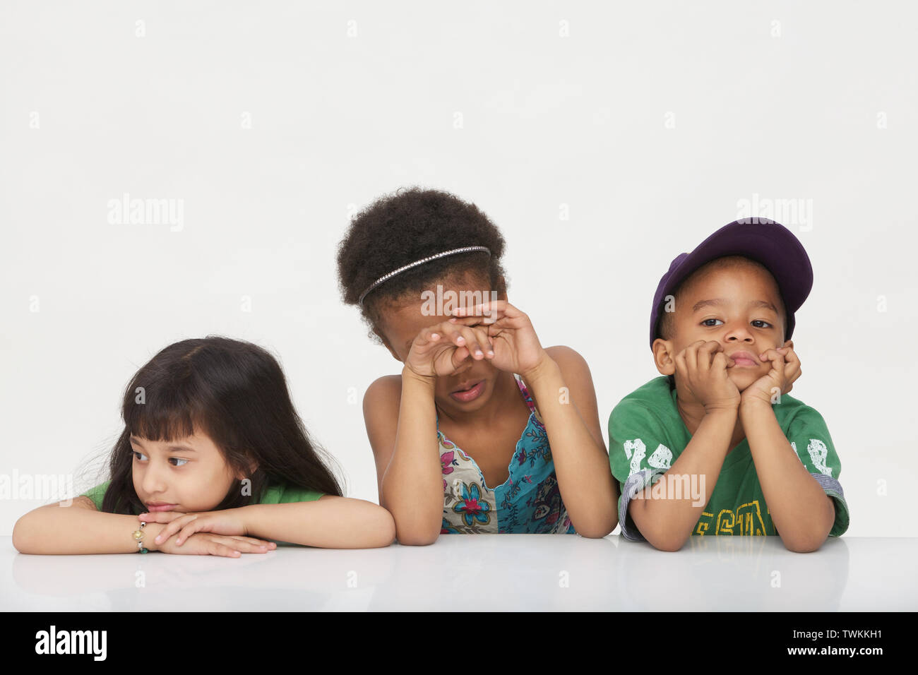 Group of children in a row Stock Photo - Alamy