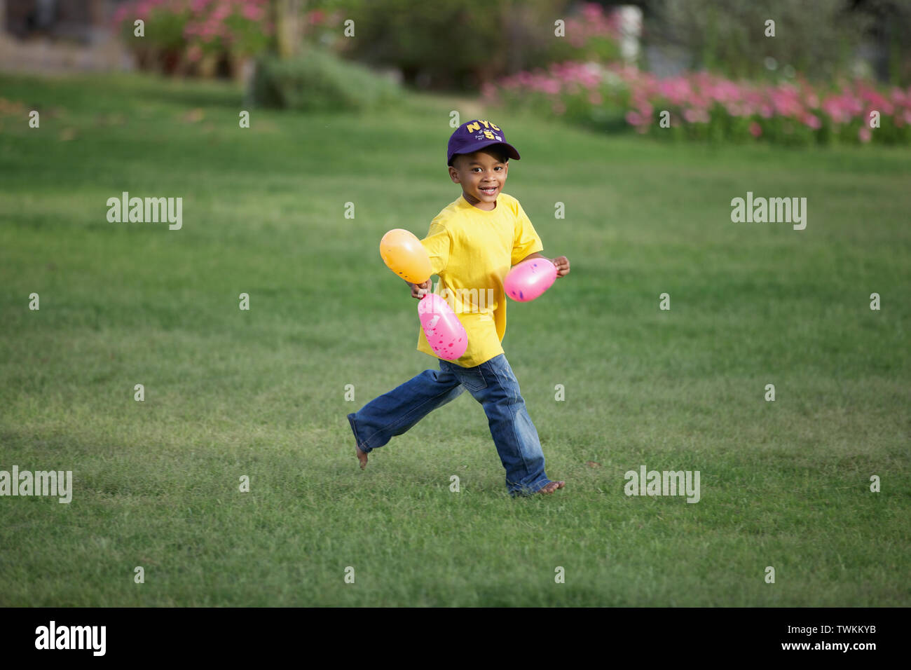 Balloon running hi-res stock photography and images - Alamy