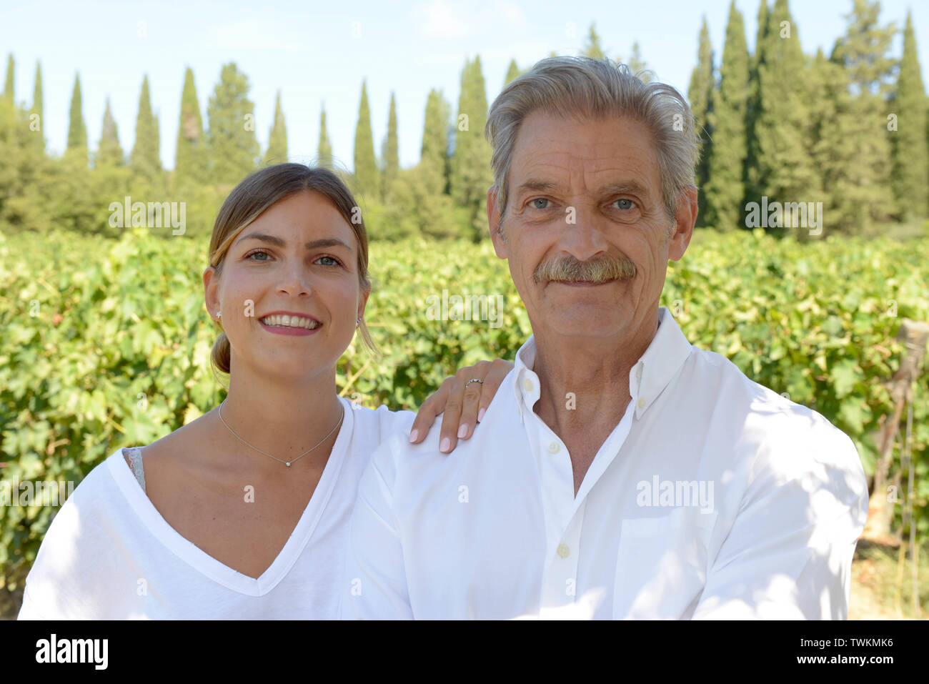 Italy, Montalcino, Podere Giodo winery, Carlo and Bianca Ferrini. Carlo ...