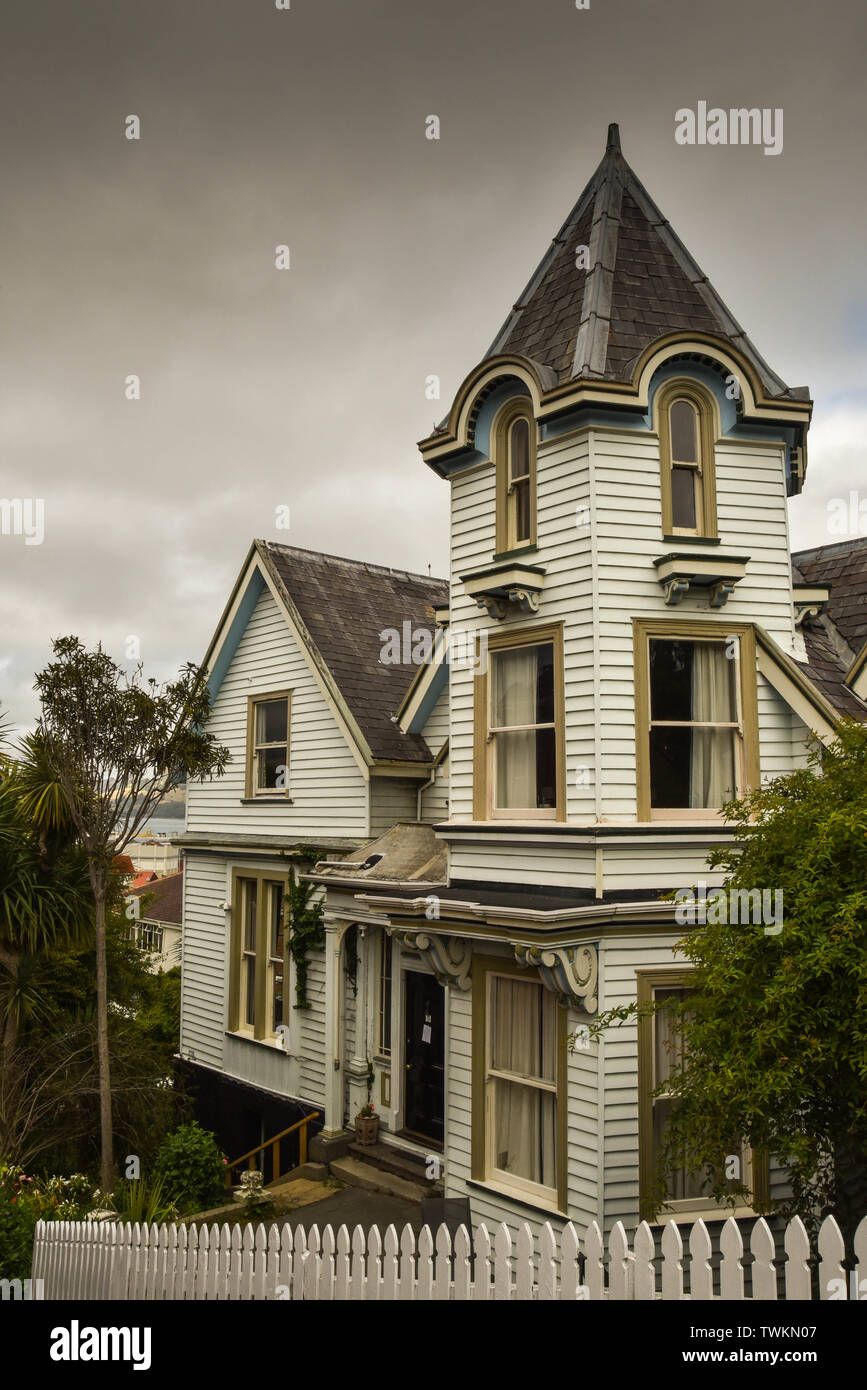 old wooden building in dunedin Stock Photo - Alamy