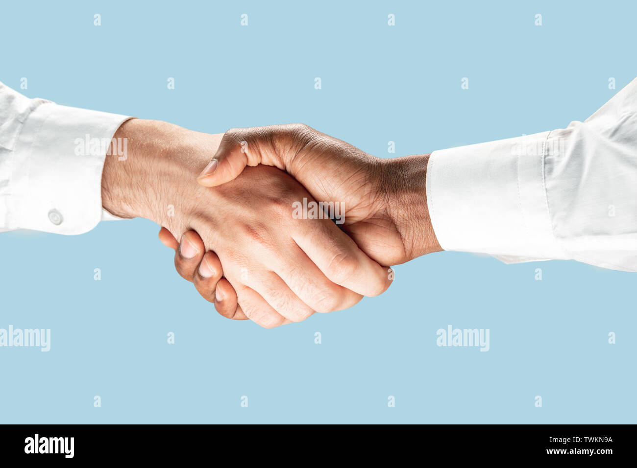 Sign of joint plans for the future. Teamwork and communications. Two ...