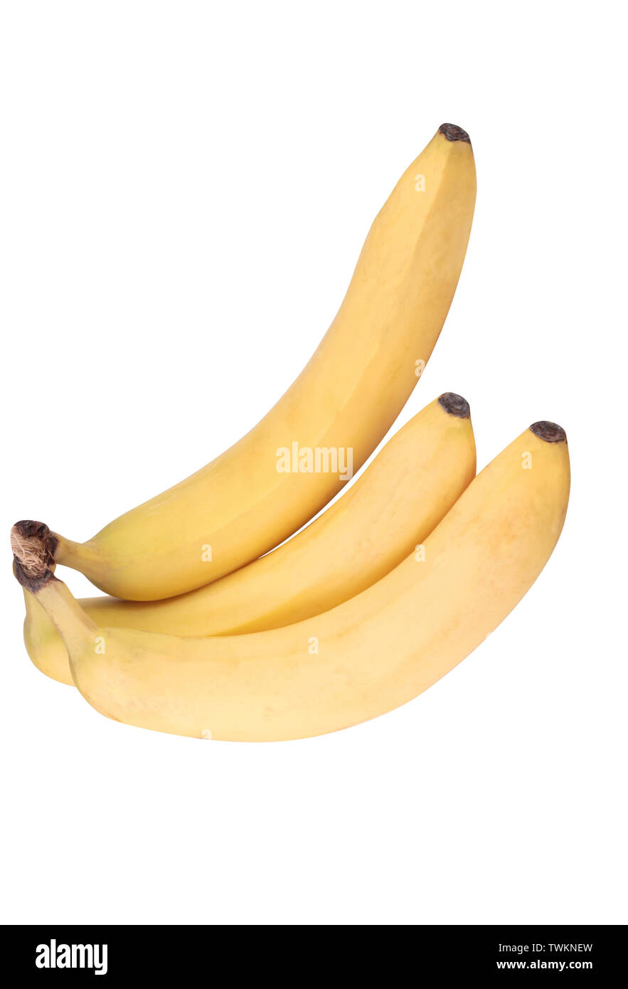 three yellow banana isolated Stock Photo - Alamy