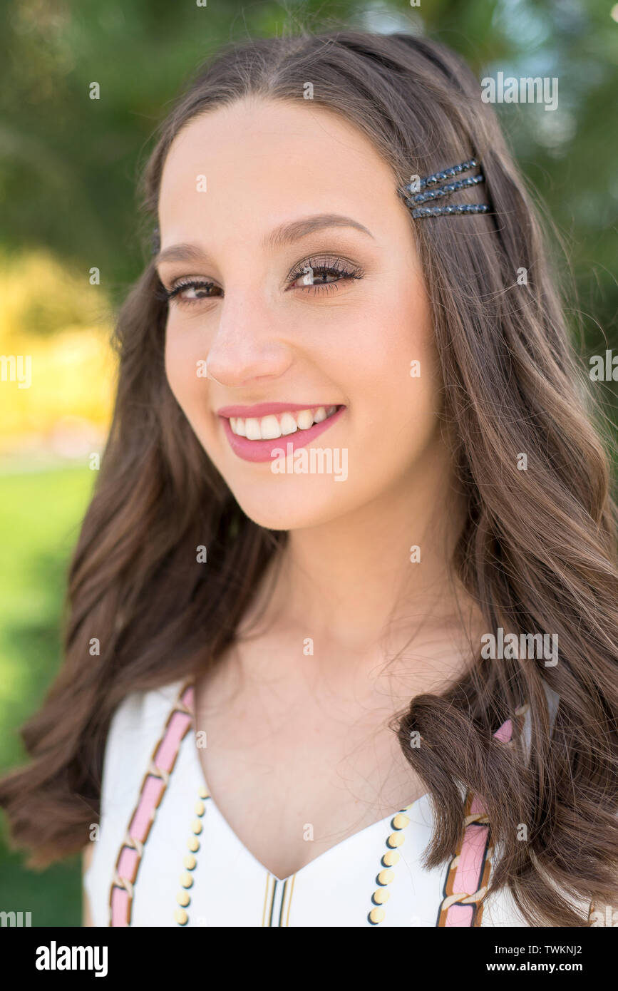 Beautiful girl modeling outdoor Stock Photo - Alamy