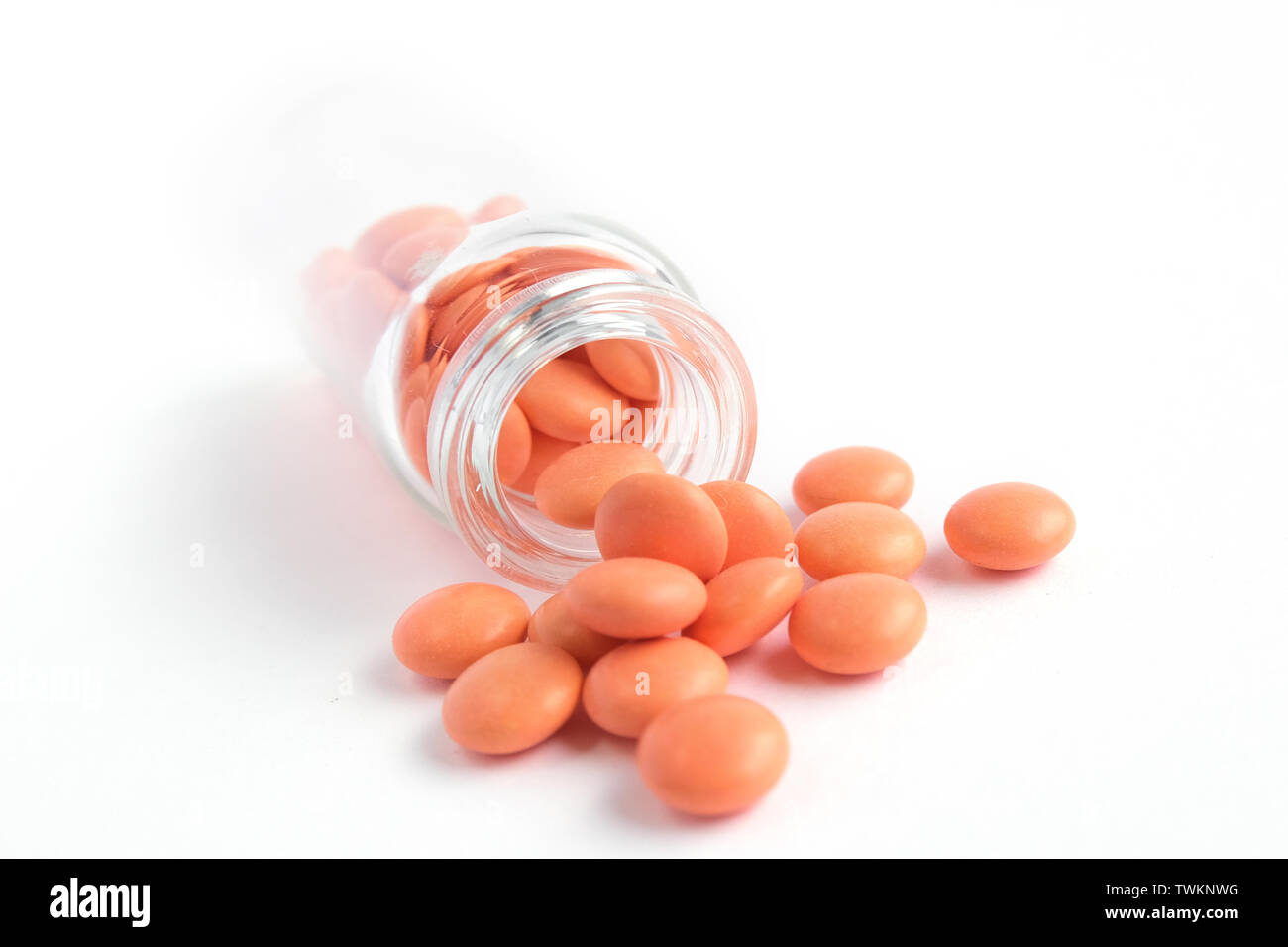 Orange tablets from glass hi-res stock photography and images - Alamy