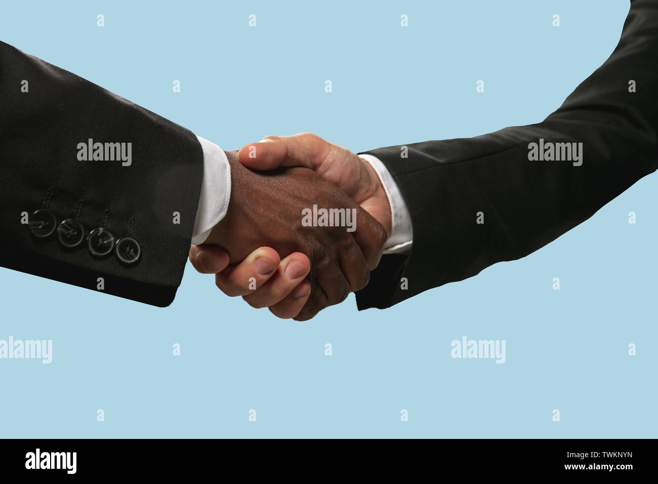 Sign of joint plans for the future. Teamwork and communications. Two ...