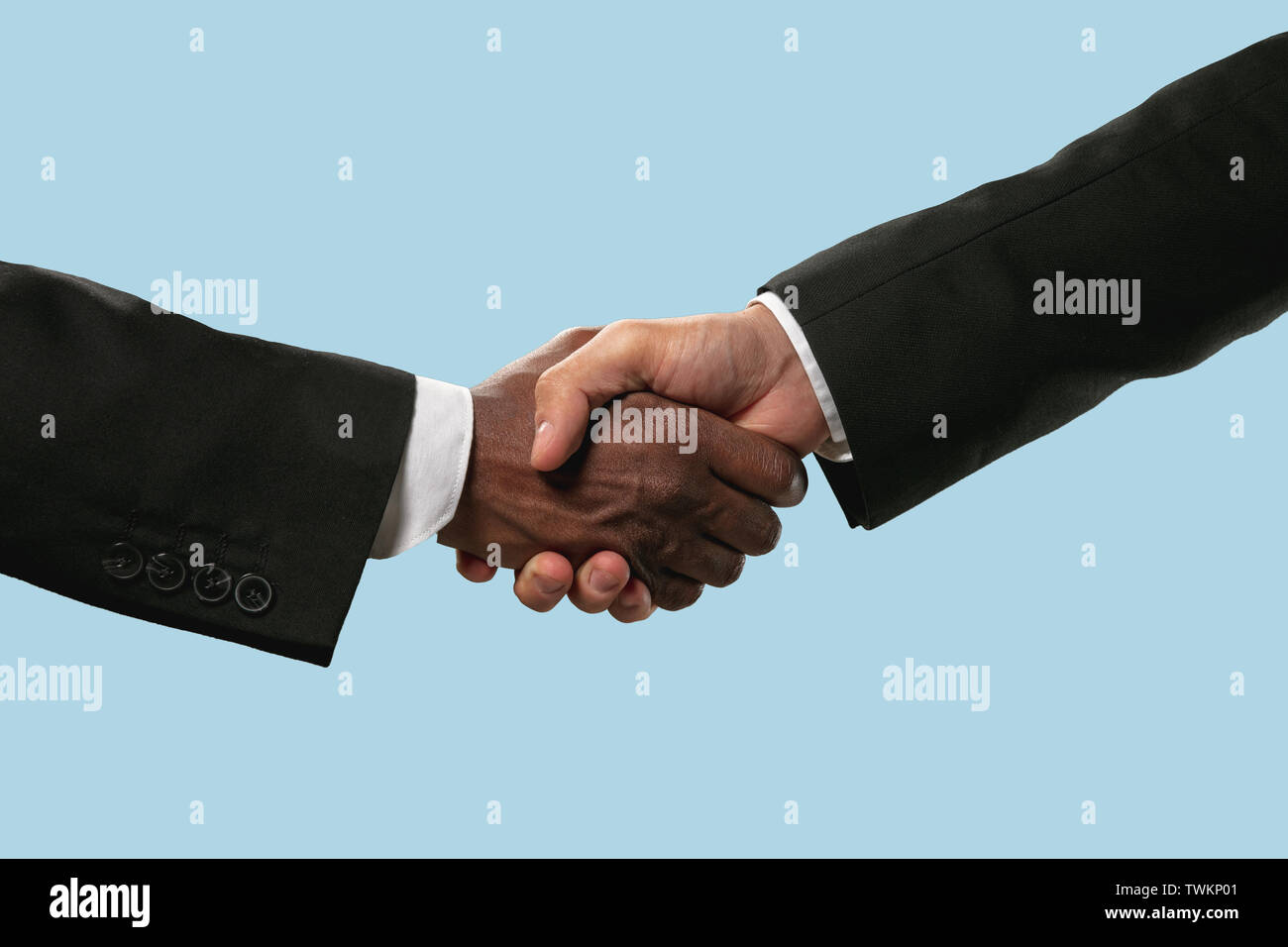 Sign of joint plans for the future. Teamwork and communications. Two ...