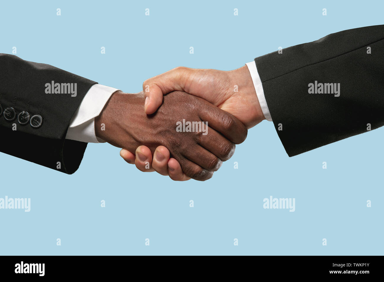 Sign of joint plans for the future. Teamwork and communications. Two ...