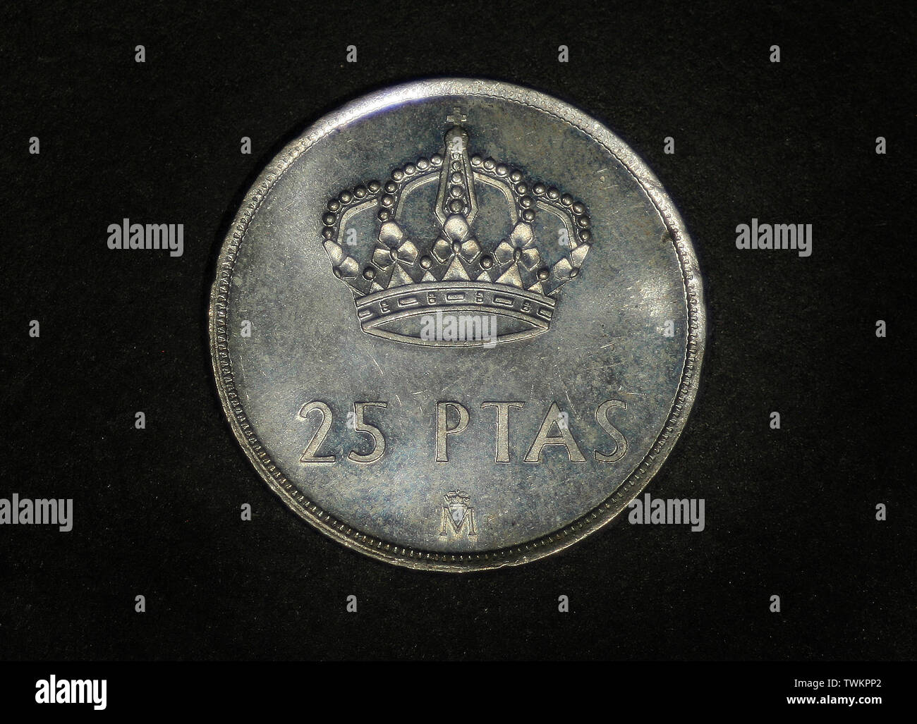 Spain 25 pesetas, 1982-1984 Stock Photo - Alamy