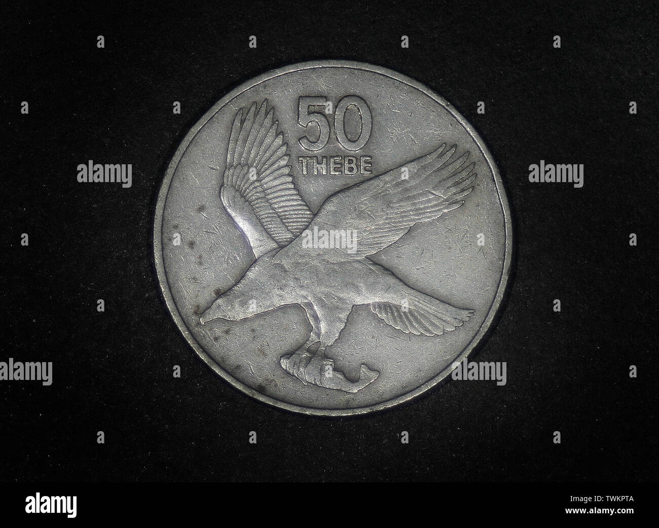 Botswana 50 thebe, 1991 Stock Photo - Alamy