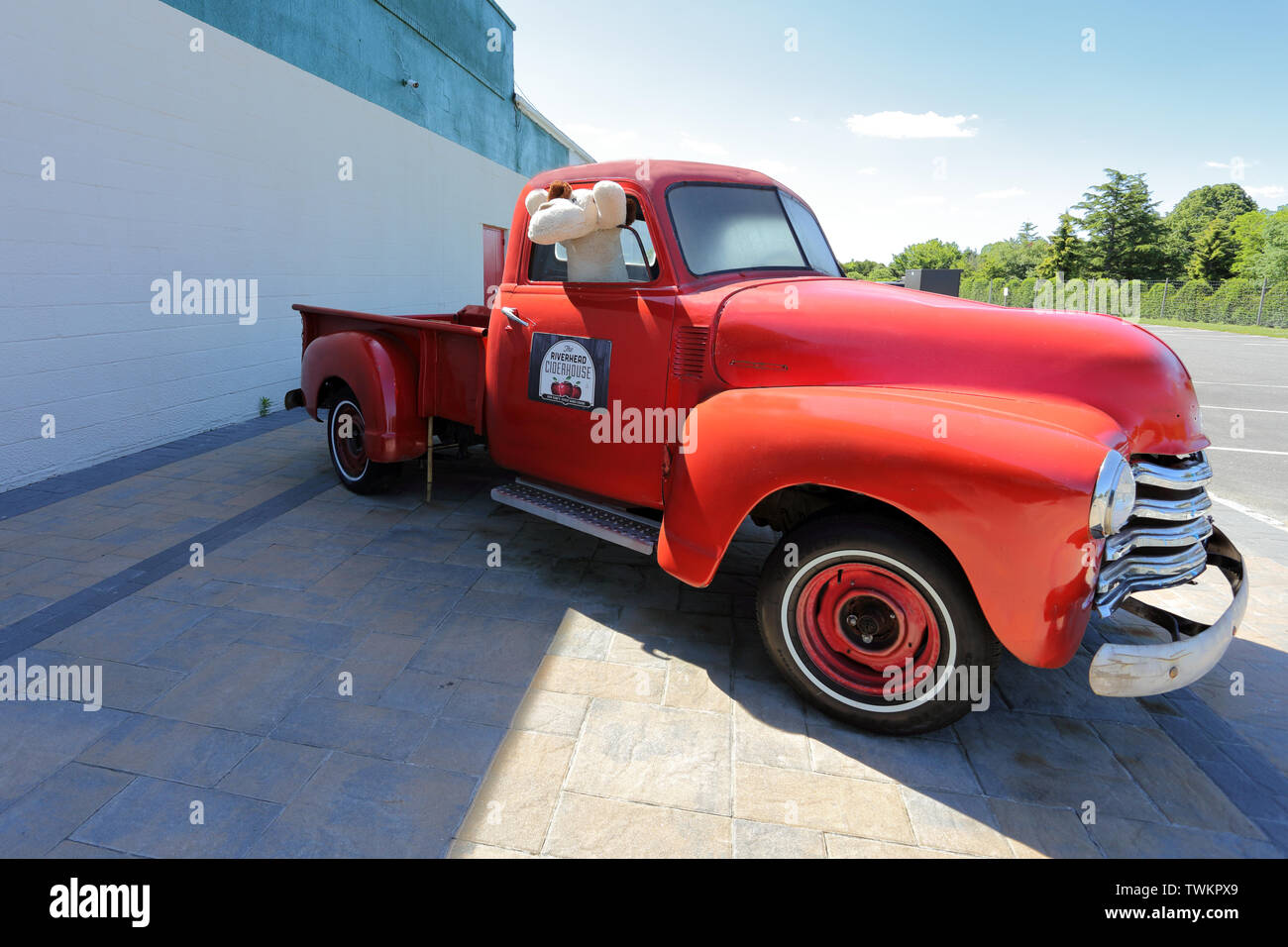 Classic pick-up truck outside the Riverhead Cider House Baiting Hollow ...