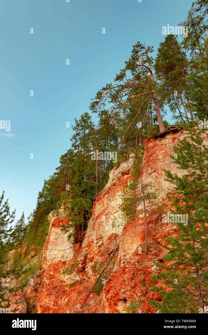 Karst massif gypsum rock Cockroach Log, Arkhangelsk region, Pinezhsky ...