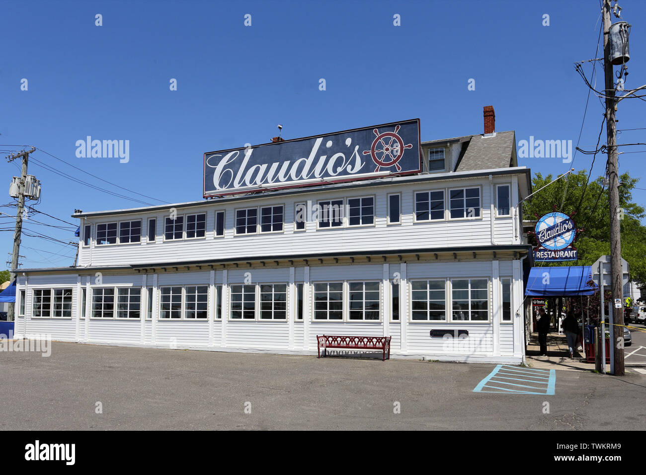 Claudio's seafood restaurant Greenport Long Island New York Stock Photo ...