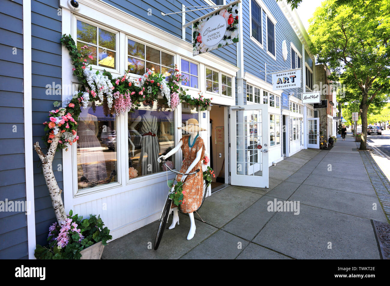 Main Street Greenport Harbor Long Island New York Stock Photo - Alamy