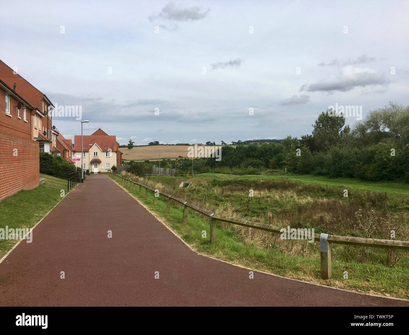 New housing development, an example of construction site and modern ...