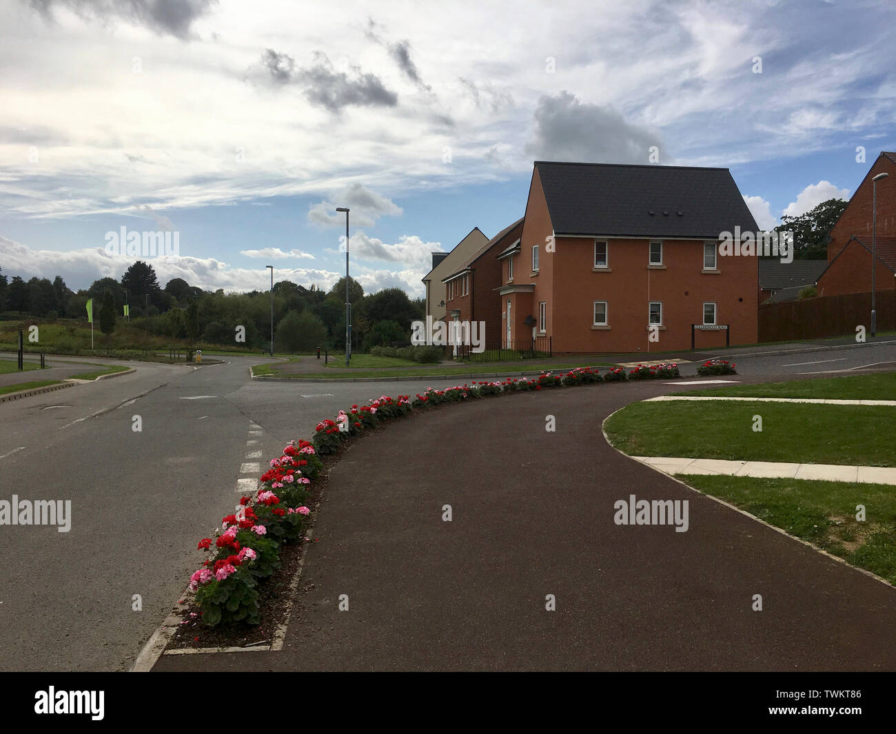 New housing development, an example of construction site and modern ...