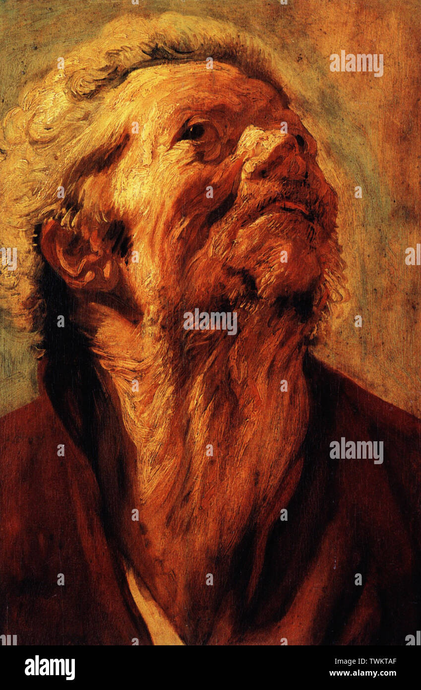 Jacob Jordaens - Study Head Abraham Grapheus 1621 Stock Photo - Alamy