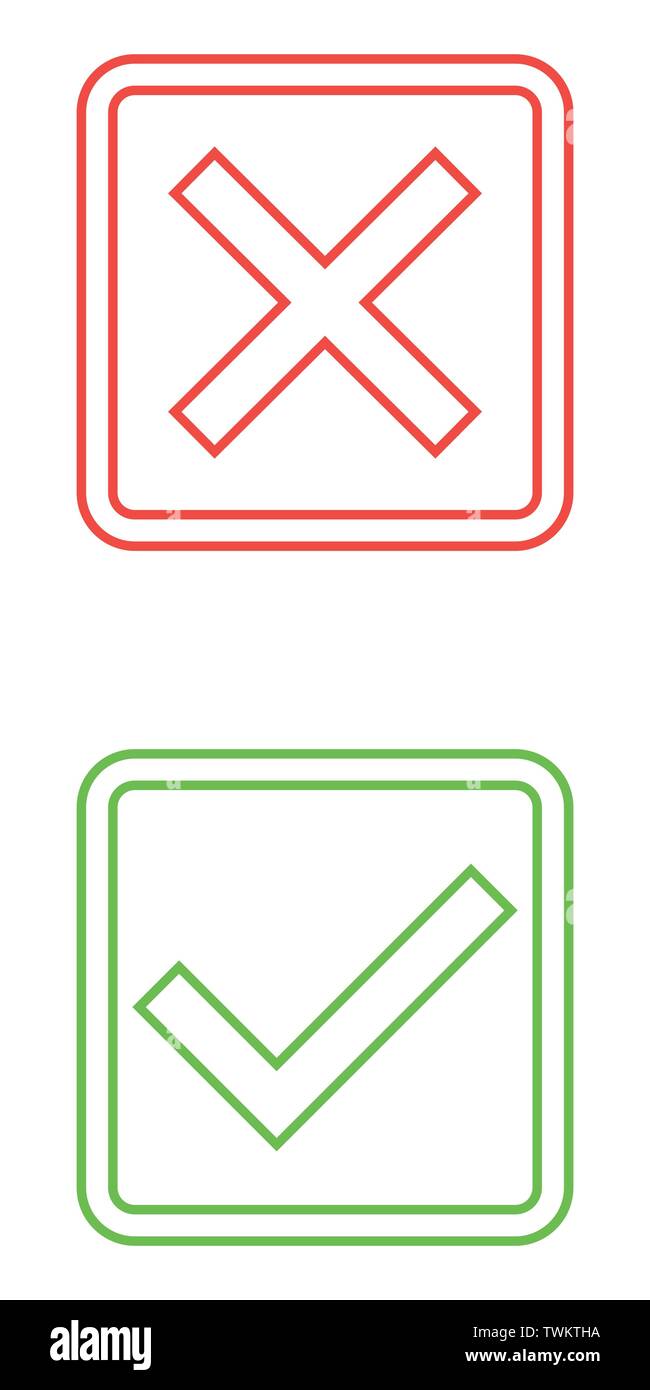 Check mark icons. Flat design style vector illustration Stock Vector ...