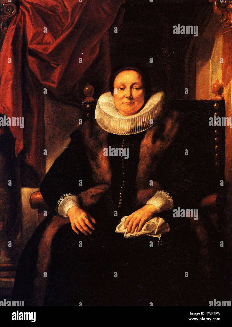 Jacob Jordaens - Portrait Lady Sitting Chair Stock Photo - Alamy
