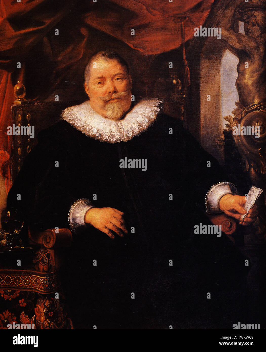 Jacob Jordaens - Portrait Johan Wierts 1635 Stock Photo - Alamy
