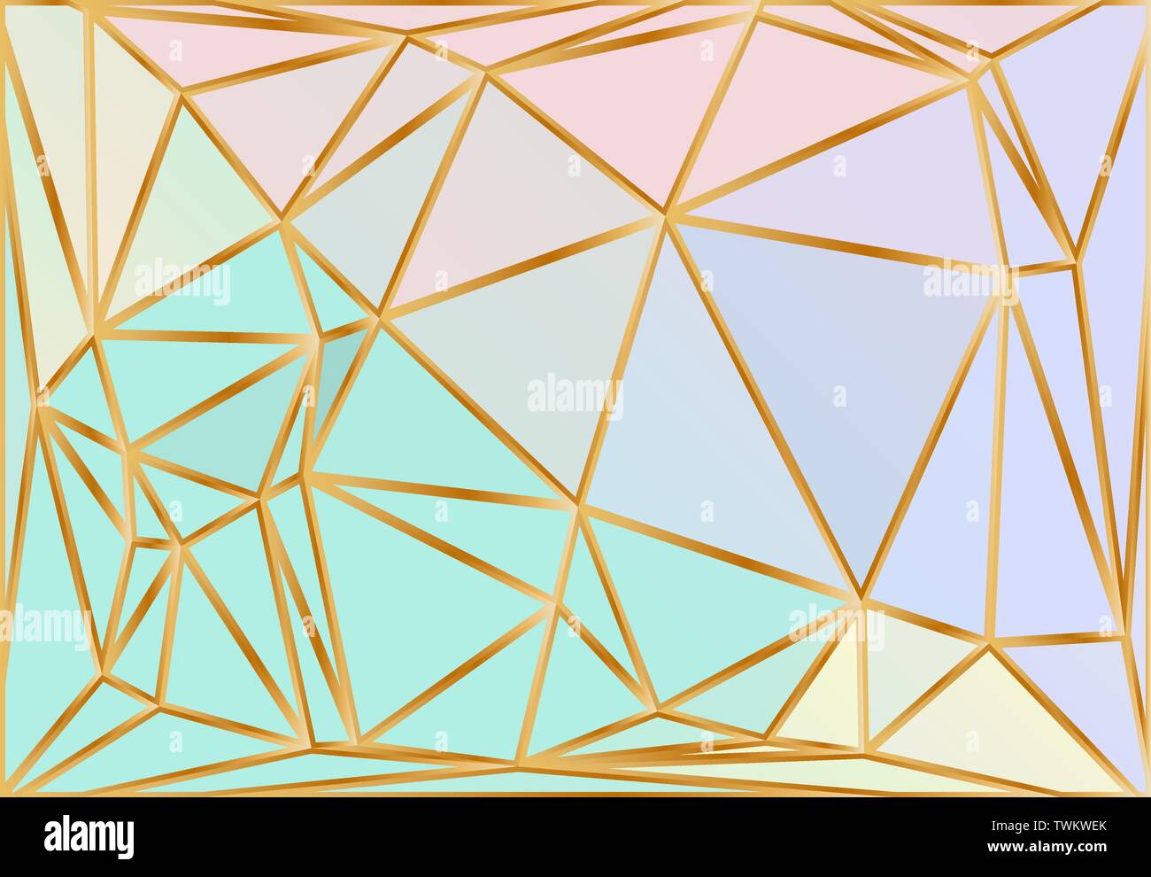 Holographic gradient triangle vector pattern. Rainbow sparkling ...