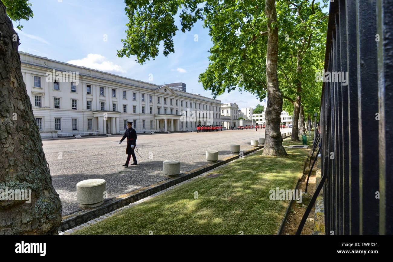 London, UK, June 2018. Along the Birdcage Walk in the Wellington ...