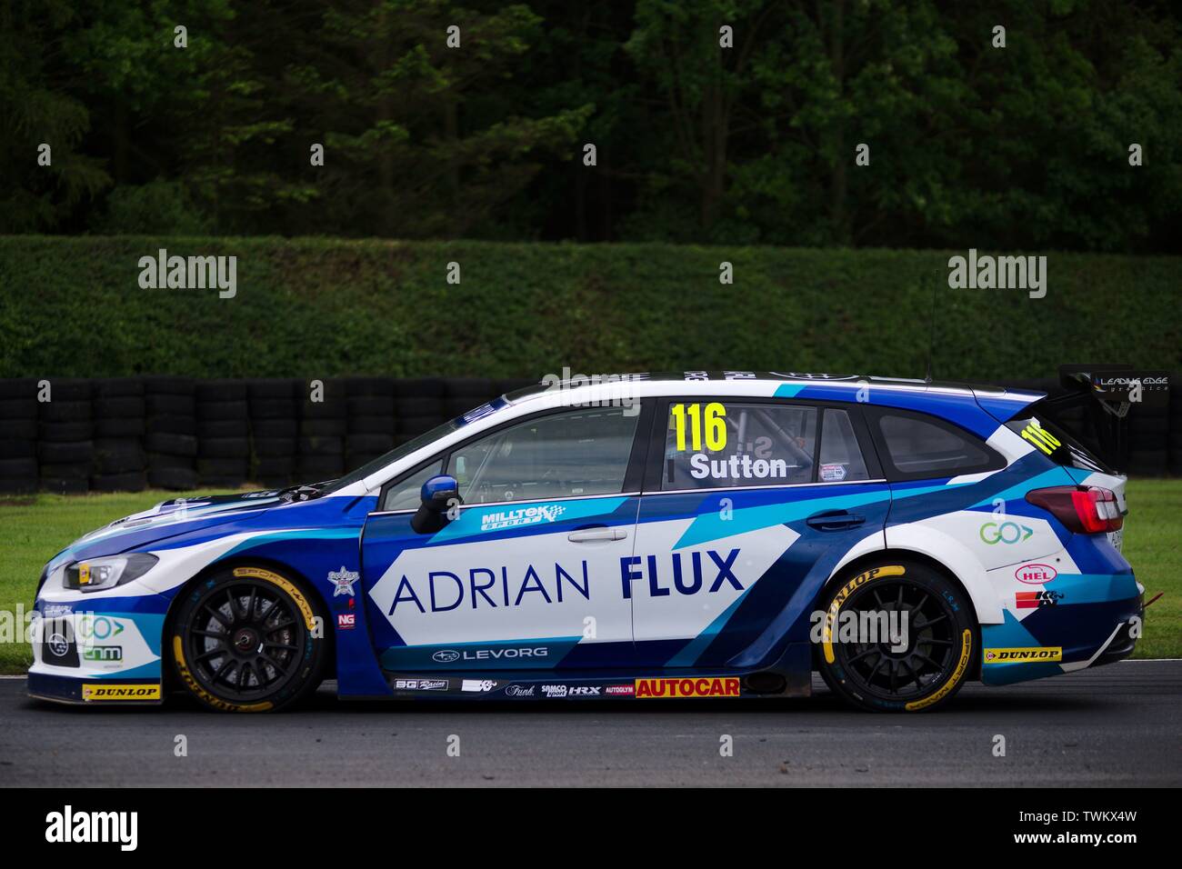 Dalton on Tees, England, 15 June 2019. Ashley Sutton driving a Subaru ...