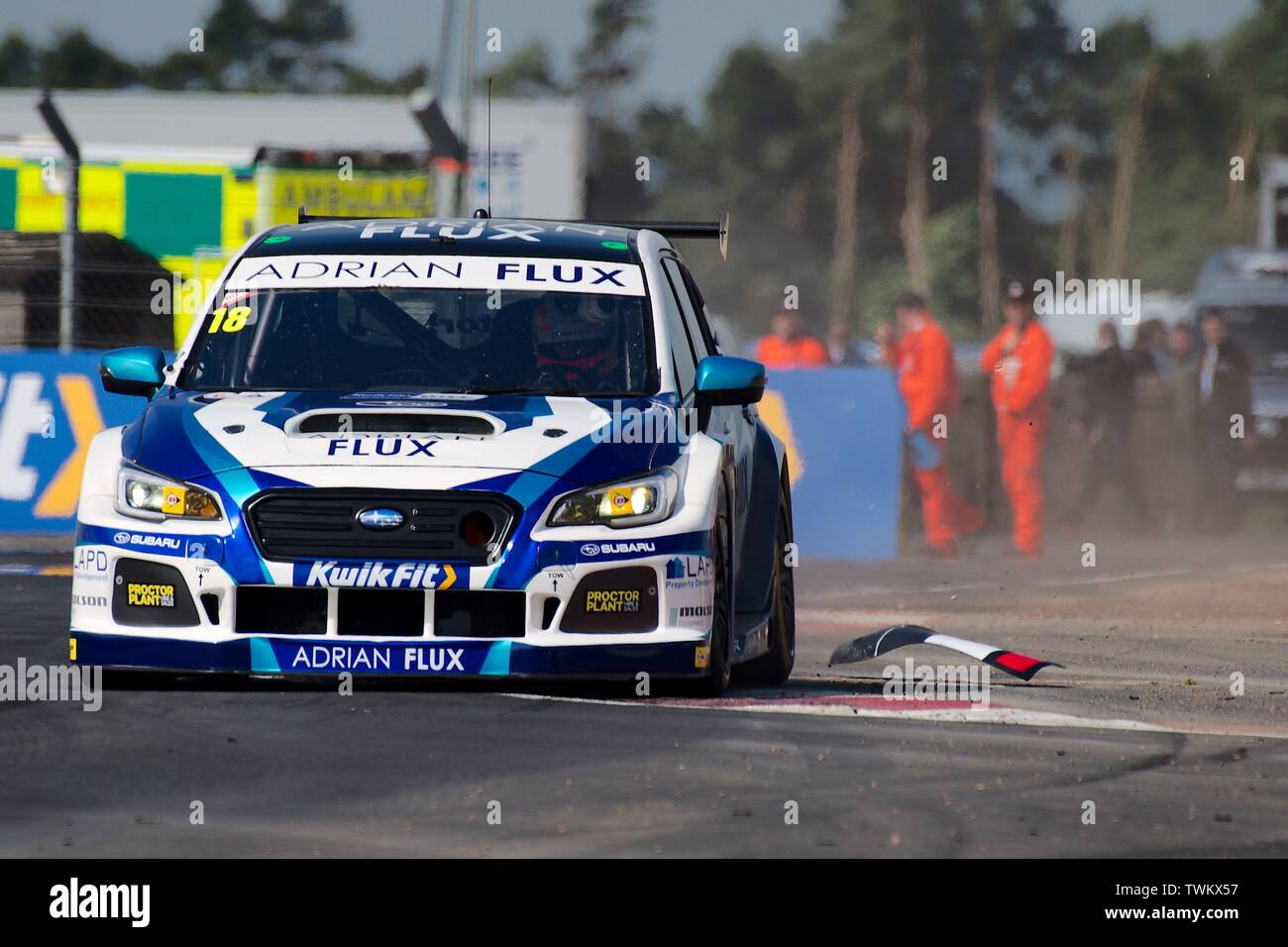 Dalton on Tees, England, 15 June 2019. Senna Proctor driving a Subaru ...