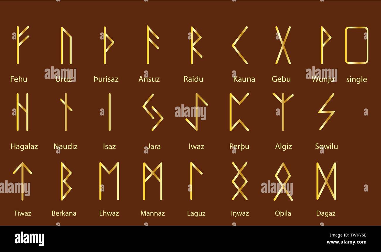 Set Of Old Norse Scandinavian Runes Rune Alphabet Occult Ancient set-of-old-norse-scandinavian-runes-rune-alphabet-occult-ancient