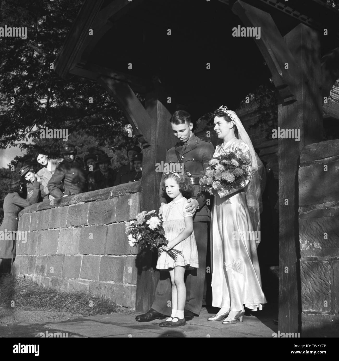 Wedding bouquet on vintage Black and White Stock Photos & Images - Alamy