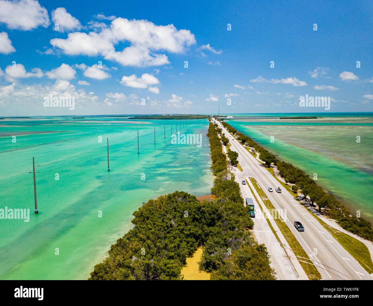 Aerial view seven mile bridge hi-res stock photography and images - Alamy