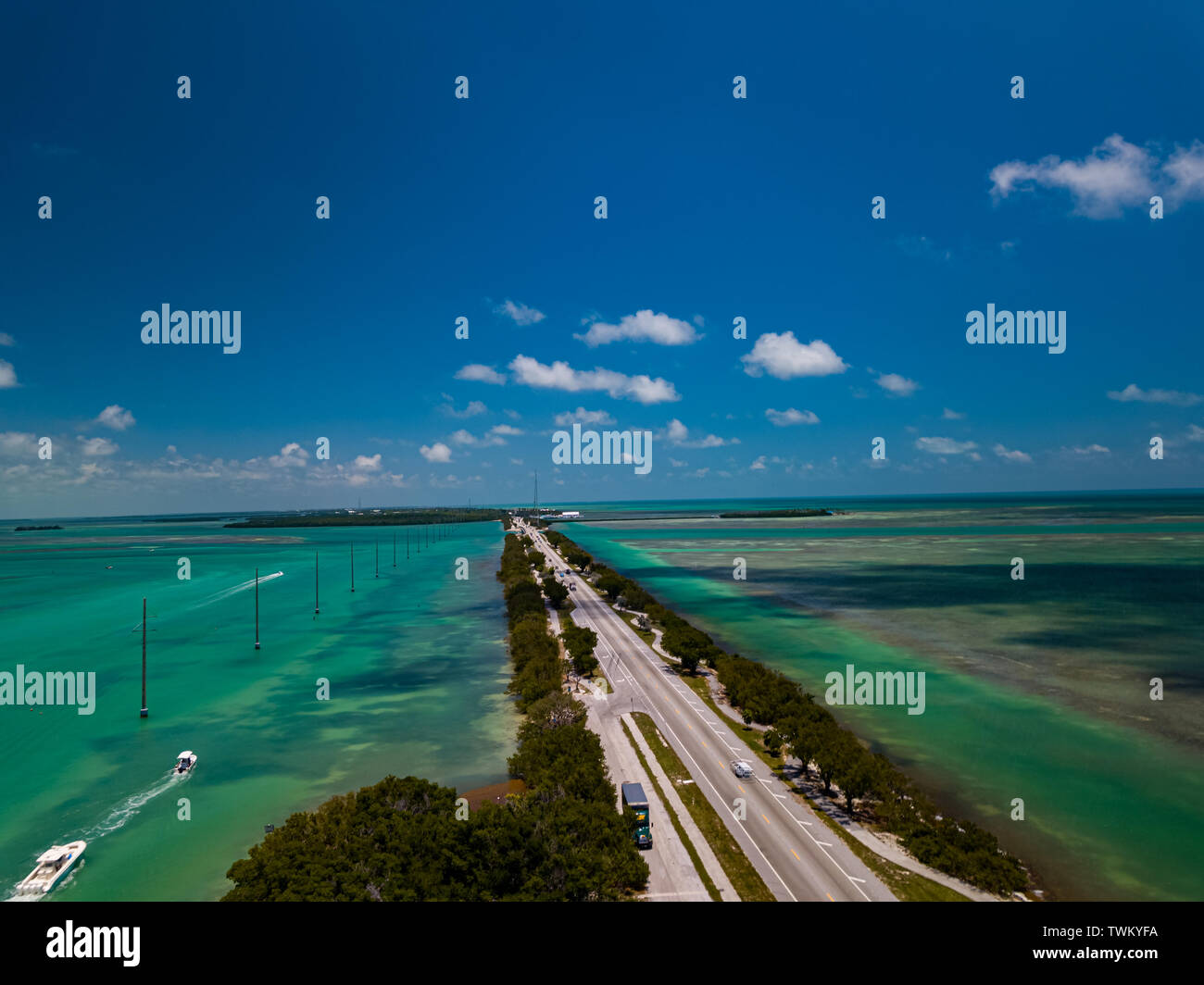 Aerial view seven mile bridge hi-res stock photography and images - Alamy