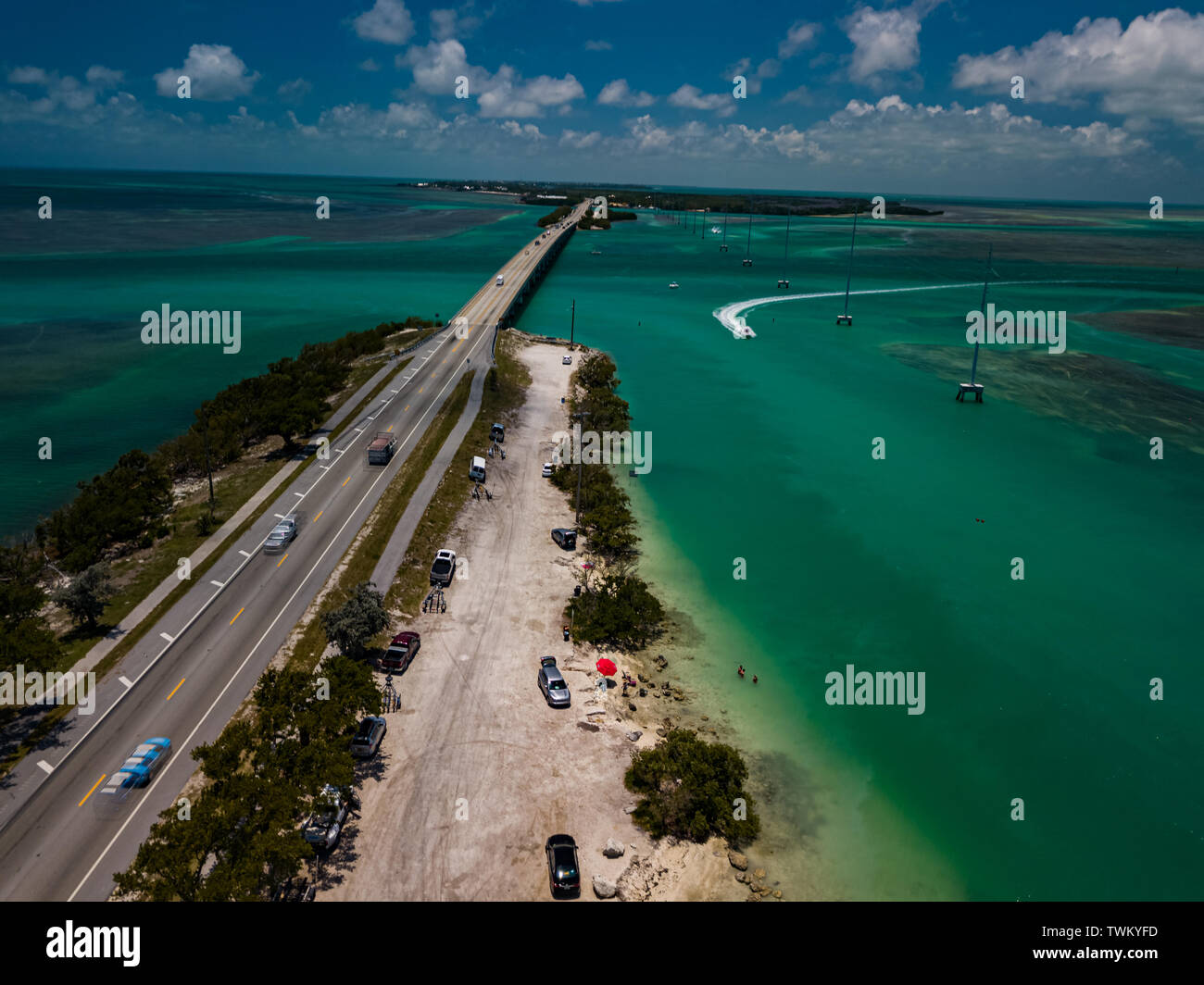 Aerial view seven mile bridge hi-res stock photography and images - Alamy