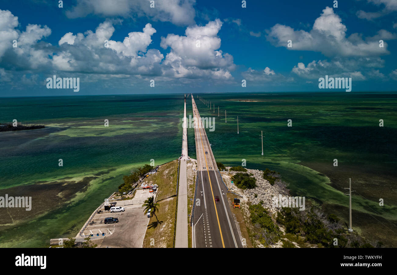Aerial view seven mile bridge hi-res stock photography and images - Alamy