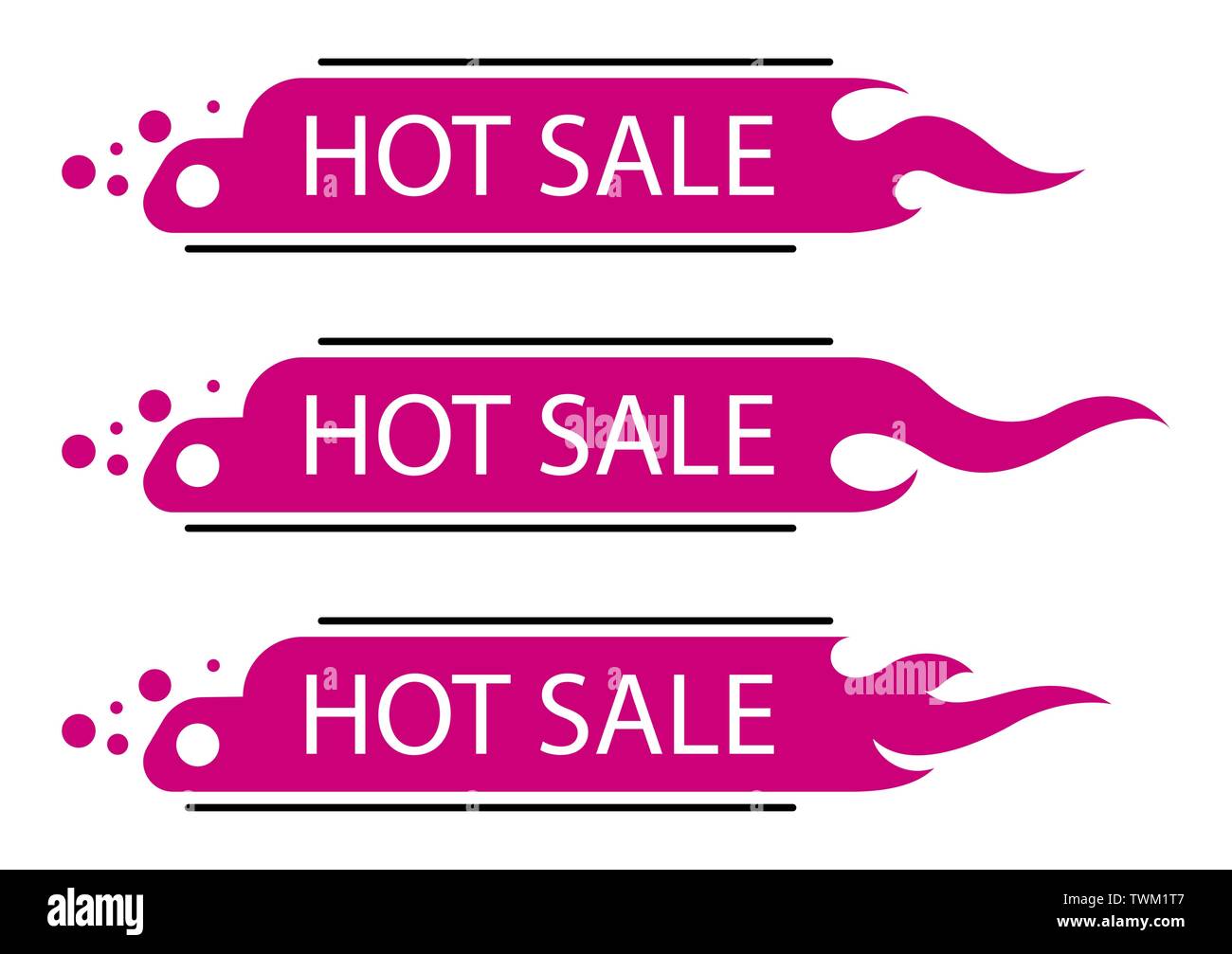 Flat linear promotion fire banner Stock Vector Image & Art - Alamy