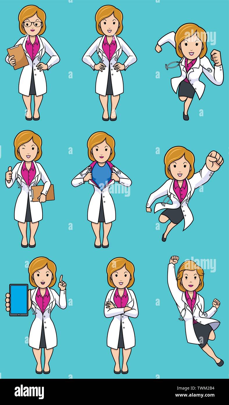Professional female doctor character Stock Vector Images - Alamy