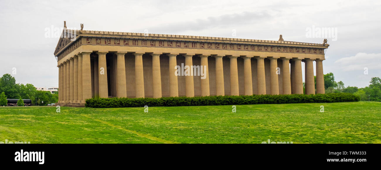 Full scale replica of Parthenon in Centennial Park Nashville Tennessee USA Stock Photo - Alamy