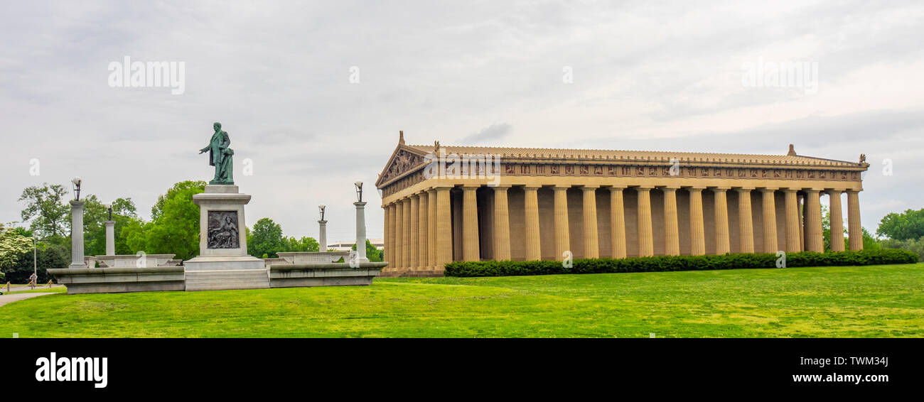 Full scale replica of Parthenon in Centennial Park Nashville Tennessee USA Stock Photo - Alamy