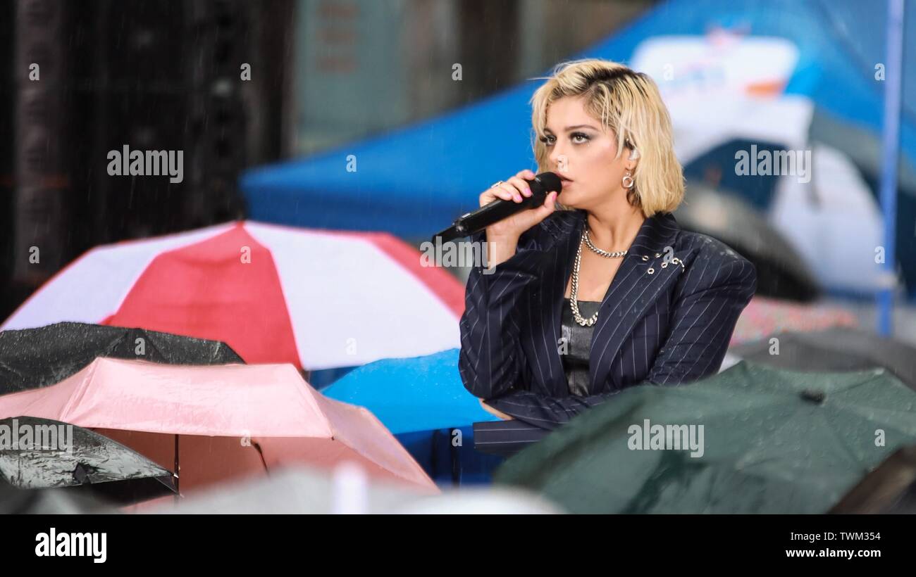 New York, NY, USA. 21st June, 2019. Bebe Rexha on stage for ...