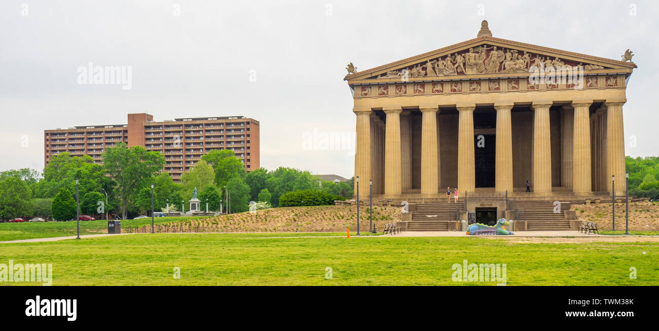 Full scale replica of Parthenon in Centennial Park Nashville Tennessee USA Stock Photo - Alamy